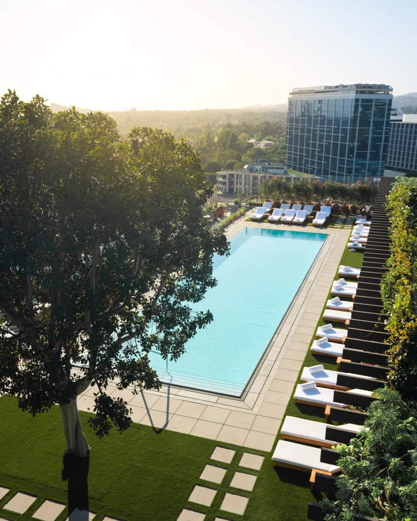 The West Hollywood EDITION Hotel – West Hollywood, CA, USA- Pool Aerial ...