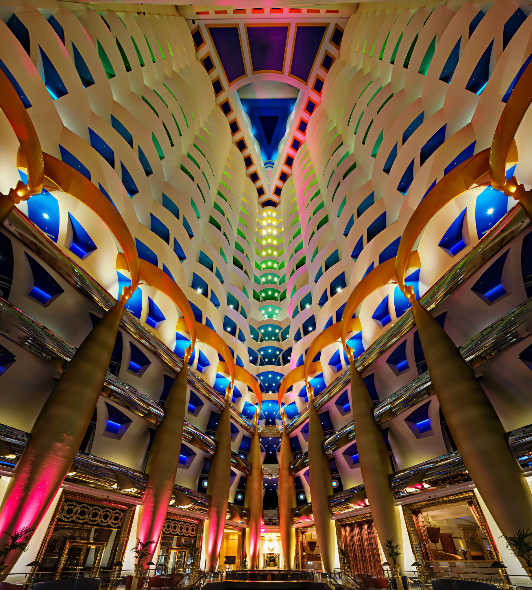 Burj Al Arab Jumeirah Hotel Dubai UAE Atrium TRAVOH