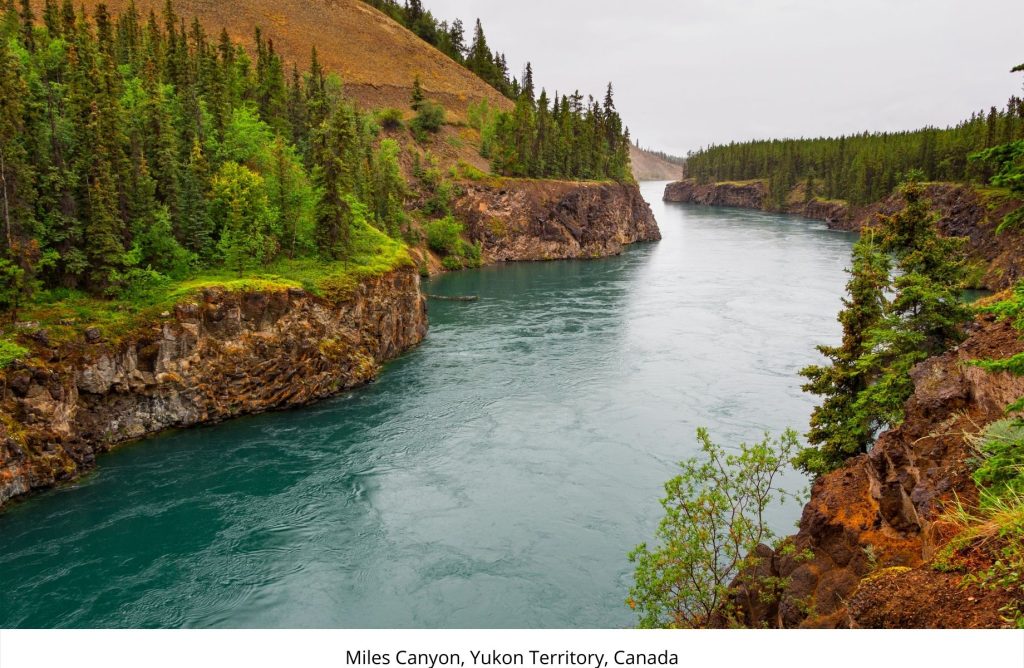8.4 million vear old Basalts in Miles Canyon, Yukon Territory, Canada ...