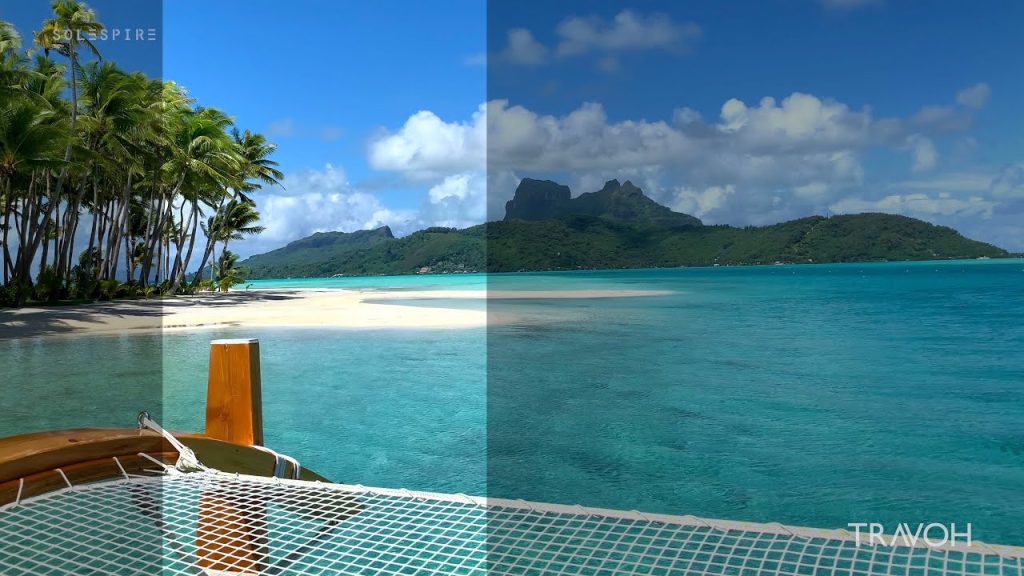Tropical Shades of Blue, Beach, Ocean, Nature Motu Tane – Bora Bora ...