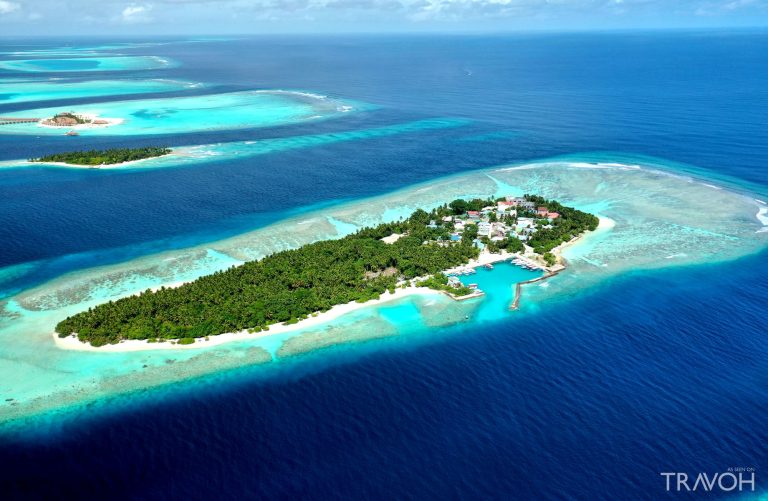 Maldives, Aerial View Of Thinadhoo, Vaavu Atoll, Dhigurah – TRAVOH